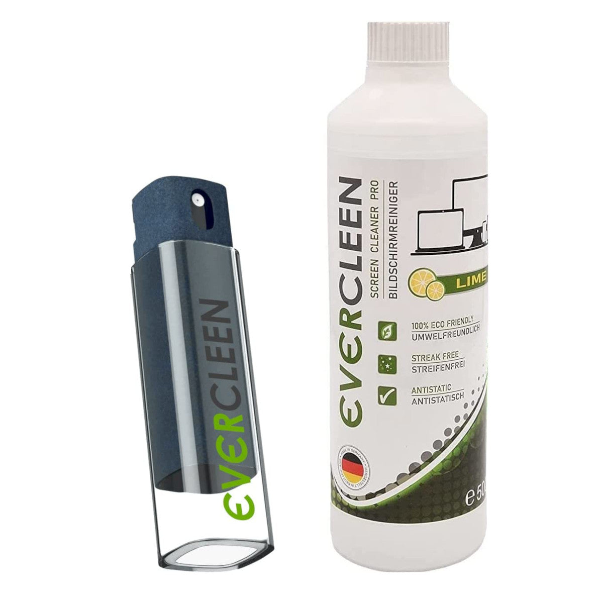 EVERCLEEN 2 GO Screen Cleaner Pro Bildschirmreiniger + Refill 500ml